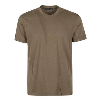 Tom Ford Homme, Tops, Brun, Taille: M T-shirt D&eacute;contract&eacute; en Coton