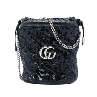Gucci Sac seau matelass&eacute; &agrave; paillettes Pre-owned - Femme - Pre-owned - Noir - Taille: ONE Size