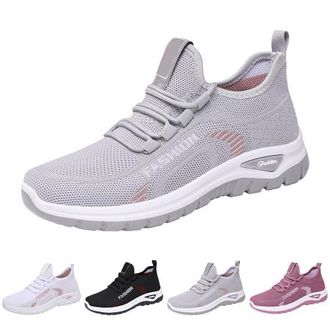 Generic Baskets blanches pour femme - Chaussures de sport respirantes et antid&eacute;rapantes - Chaussures de course l&eacute;g&egrave;res - Chaussures basses &eacute;l&eacute;gantes - Chaussu