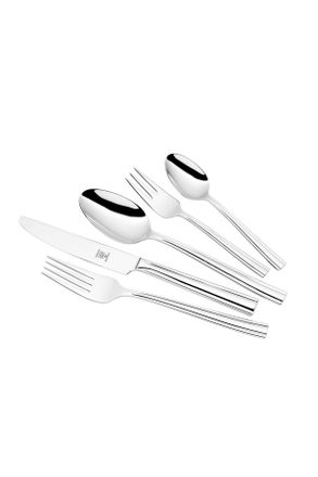 Justinus Bestecke Besteckset Art, Edelstahl, Metall, 30-teilig, 25x5x43 cm, rostfrei, Vollheftmesser, Essen & Trinken, Besteck, Besteck-Sets