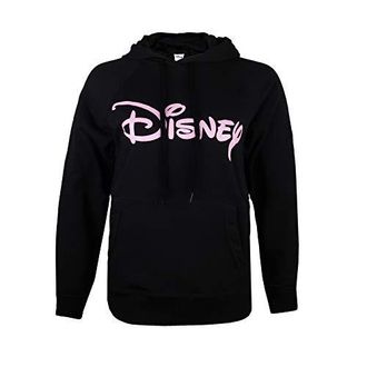 Disney Chandail à Capuchon à Logo uni pour Femme, Noir (Noir Noir), 12 Pouces UK
