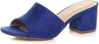 Ajvani Femmes talon carré mi-bas décontractée élégant fête soirée mules sandales pointure 5 38