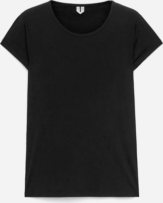 Arket T-Shirt Aus Mikrofaser -Schwarz