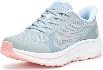Skechers Baskets Go Run Consistent 2.0 Captiva pour Femme, Textile Gris avec Bordure Bleue, 37 EU