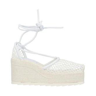 Bottega Veneta Mesh Keilabsatz Sandalen - - Shoes - Damen - Wei&szlig; - 38 EU