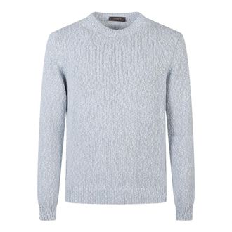 Zanone Giro ML Sweater - - Knitwear - Herren - Blau - XL