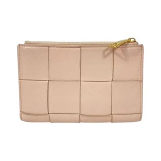 Bottega Veneta Portefeuille vintage doccasion (bi-pli) - Femme - Pre-owned - Beige - Taille: ONE Size
