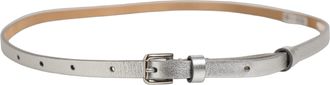 Dolce & Gabbana Metallic Leather Belt - Silver