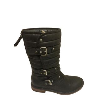 UGG Ugg Black Leather Buckled Boots Size 36