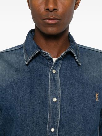 Saint Laurent Cassandre Denim Shirt - Blue