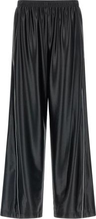 Alexander Wang Femme, Pantalons, Noir, Taille: 38 FR Pantalon de surv&ecirc;tement mi-haut en faille satin&eacute;e