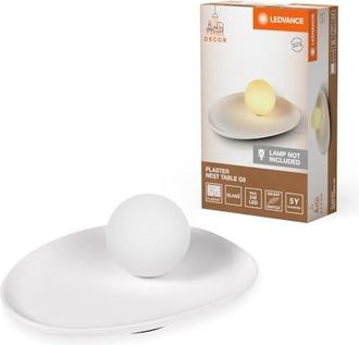 Ledvance Decor Plaster Nest dekorative Tischleuchte aus Gips, mit G9 Stecksockel, IP20, wei&szlig;