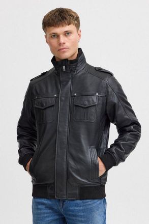Solid Lederjacke SDCamash Lässige Bikerjacke mit Stehkragen