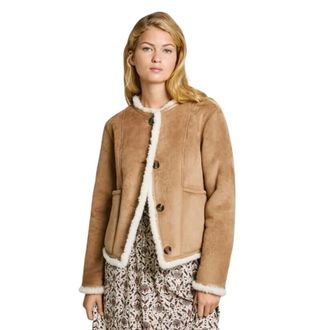 Pepe Jeans London Wendbare leichte Jacke mit Kunstwildleder - - Jackets - Damen - Braun - M