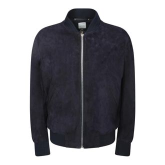 Paul Smith Homme, Vestes, Bleu, Taille: XL Blouson Bomber en Daim Bleu