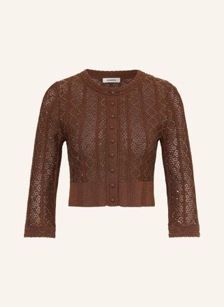 Sandro Sandro Strickjacke Mit 3/4-Arm Und Schmucksteinen braun