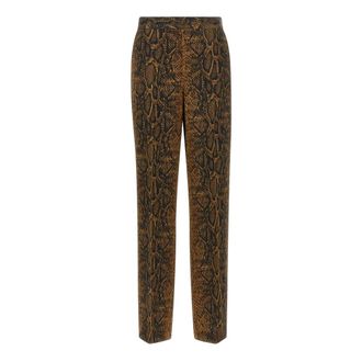 Twinset Python-Print Weite Hose - - Trousers - Damen - Braun - S