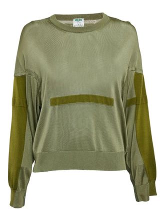 Kenzo sweat à effet dépaules descendues - Vert