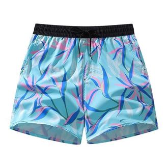 Generic Maillot de bain pour homme avec doublure en maille, short de plage et poches, Vert menthe., XL