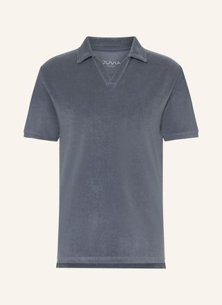Juvia Frottee-Poloshirt blau
