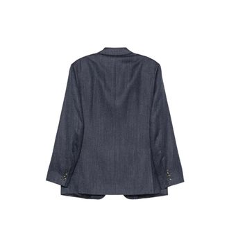 Canali Tailored Wool Blazer - Blue