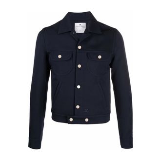 Courr&egrave;ges Twill Trucker Jacke - - Jackets - Herren - Blau - XL