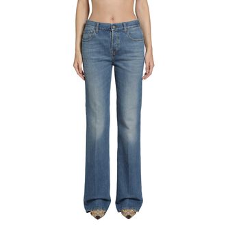 Gucci Flared Stretch Cotton Denim Jeans