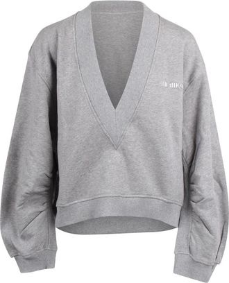 The Attico Femme, Sweatshirts et sweats &agrave; capuche, Gris, Taille: 38 FR SweaT-shirt oversize &agrave; col en V