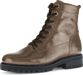 Gabor Damen Schnürstiefeletten, Frauen Stiefeletten,Komfortable Mehrweite (H),Boots,Stiefel,Bootee,Booties,Cacao (Mic/Gold),37.5 EU / 4.5 UK