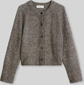 Marc O'Polo Strickjacke aus Alpaka Wolle mit Rollsaum