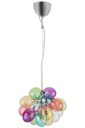 By Ryd&eacute;ns H&auml;ngeleuchte Gross, Lila, T&uuml;rkis, Altrosa, Transparent, Glas, Kugel,Kugel, 28 cm, Lampen & Leuchten, Innenbeleuchtung, H&auml;ngelampen, Esstischlampen