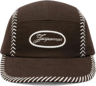 Jacquemus Homme, Accessoires, Brun, Taille: 58 CM La Casquette Casco Cap