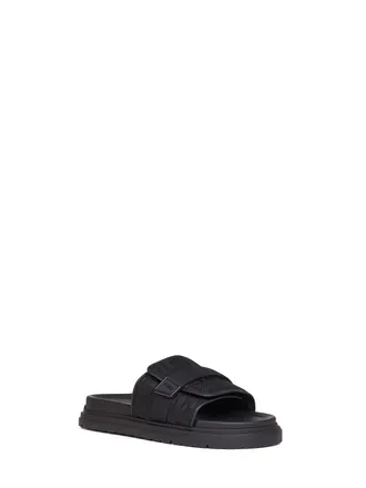 Fendi Mens Chunky Black Slides Polyamide Slippers Flat Shoes