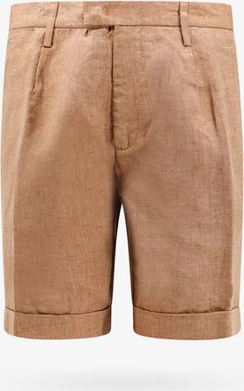 Nugnes Linen bermuda shorts with logoed label - NUGNES 1920 - gender_Man