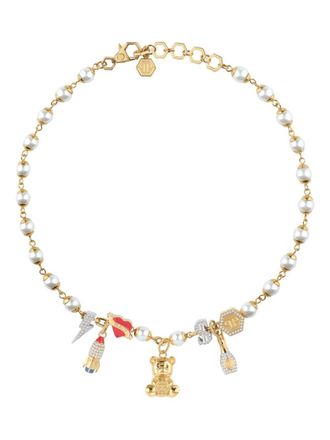 Philipp Plein collier &agrave; pendentif Valentine - Or