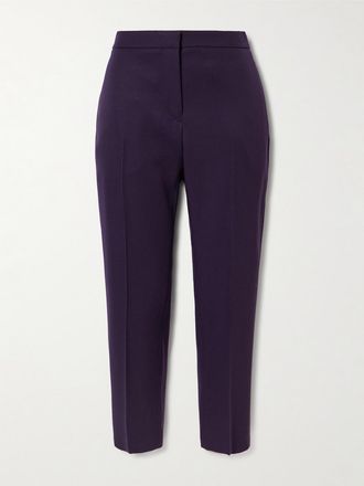 Alexander McQueen Pantalon Fuselé Raccourci En Laine Grain De Poudre - Violet