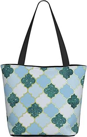 AOOEDM Motif g&eacute;om&eacute;trique en treillis (2) sac &agrave; provisions pour femme 33 x 27,9 x 17,8 cm. Le cadeau parfait pour la Saint-Valentin. Cest de la Saint-Valentin