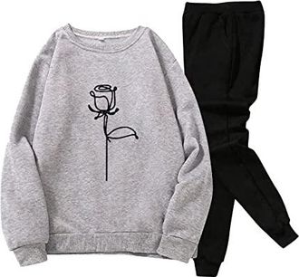 Generic Surv&ecirc;tement complet pour homme et femme - Ensemble de chemise et haut pour lautomne et lhiver - Ensemble chaud &agrave; manches longues et pantalon - Pour la