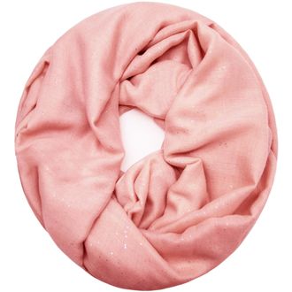 Glamexx24 Gloop Damen Loop Schal Schlauchschal, Tuch, leichter Langschal Schlauchschal 01122-01123-P, 01123a5 Rosa, Einheitsgr&ouml;&szlig;e