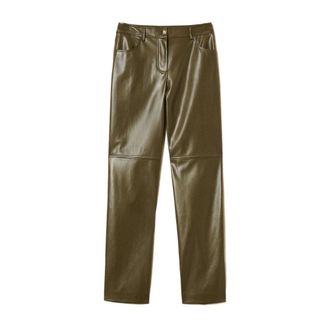 Twinset Gr&uuml;ne Kunstleder Panelhose - - Trousers - Damen - Gr&uuml;n - XS