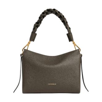 Coccinelle Dunkelbraune Schultertasche aus Leder - - Bags - Damen - Gr&uuml;n - ONE SIZE