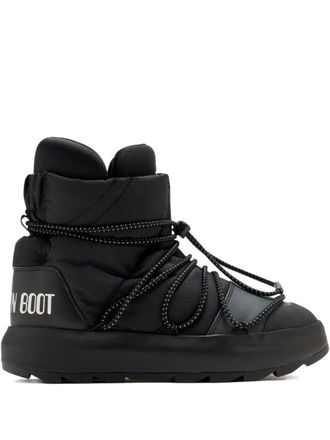 adidas x Moon Boot Schnürstiefel mit Steppung - Schwarz
