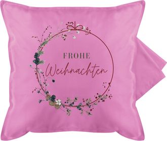 Shirtracer Kissenbezug - Weihnachtskissen Geschenke - Frohe Weihnachten Geschenk Fr&ouml;hliche Weihnachten Geschenkidee I Weihnachtsgru&szlig; I Frohe Weihnacht I Frohes F