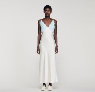 Sandro Robe longue esprit lingerie