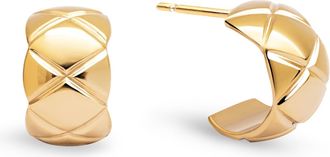 Singularu Tweed Ohrringe. Edelstahl mit 18 Kt Vergoldeter Beschichtung. Schmuck für Damen