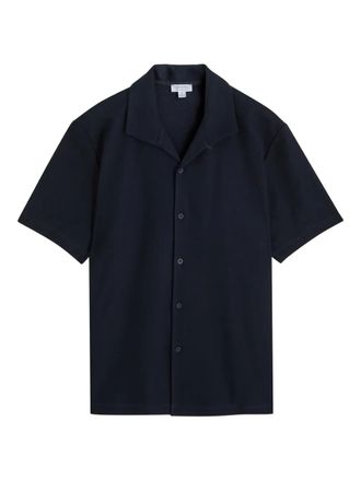 Sunspel short-sleeved jersey shirt - Bleu