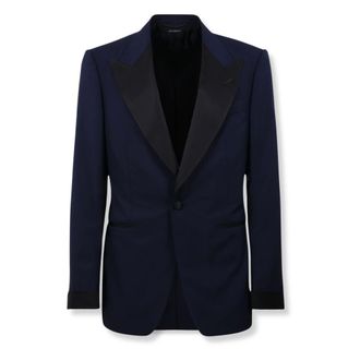 Tom Ford Homme, Vestes, Bleu, Taille: M Blazer &agrave; un bouton
