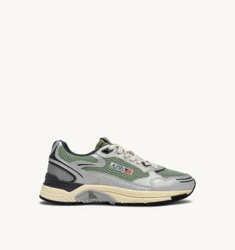 Autry BASKETS HYPERWAY EN CUIR SYNTHETIQUE ET MESH ARGENT TEA ET BLAKENED PEARL