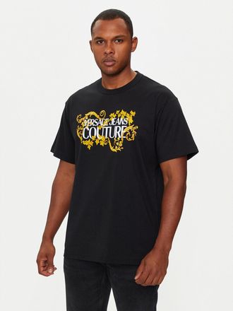 Versace Jeans Couture T-Shirt 77GAHE05 CJ00E Schwarz Regular Fit