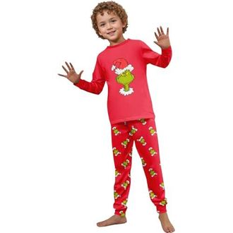 Generic Le Grinch Pyjama Noel Famille De Grinch Couple Hiver Adulte Noël Pull Homme The Femme Chaud Et Doux Ensemble Bebe Coton Ensembles Deguisement Costume 